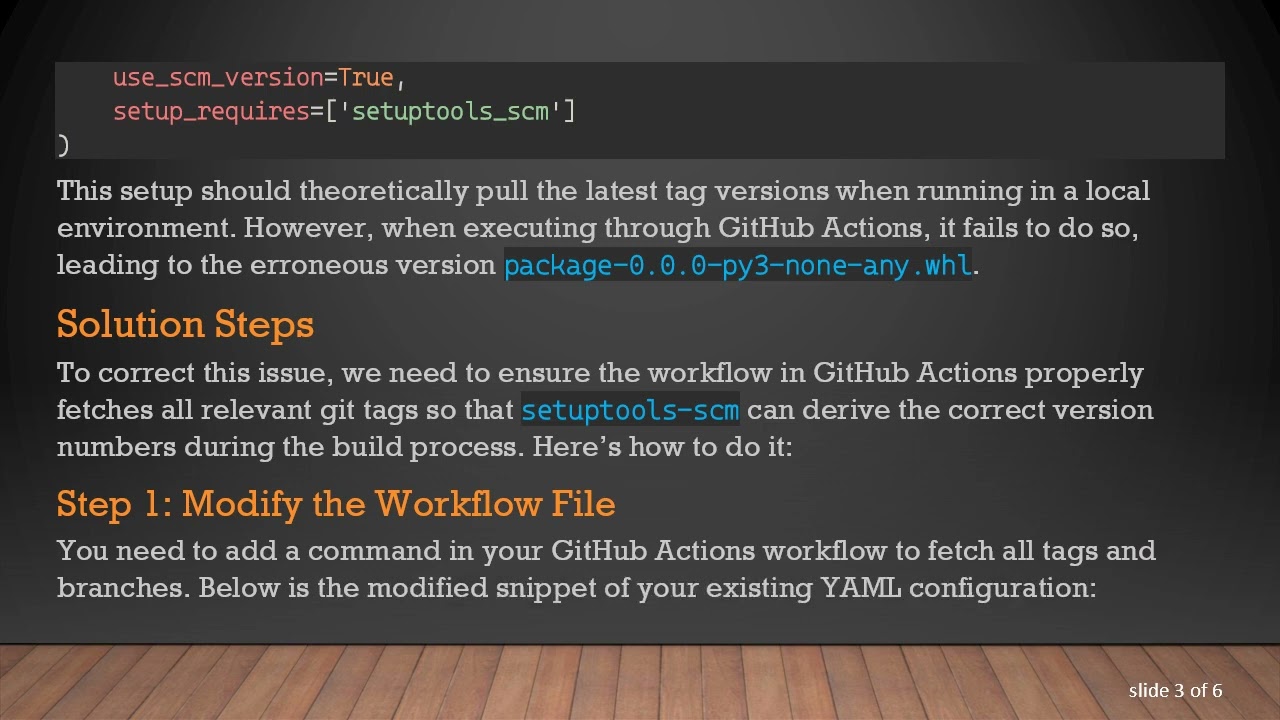 Fixing Automatic Versioning Issues in Python with GitHub Actions