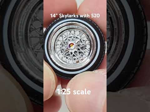 Shallow dish version 1:25 scale 14" model car wheels