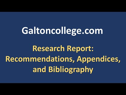 Research Report: Recommendations, Appendices and Bibliography