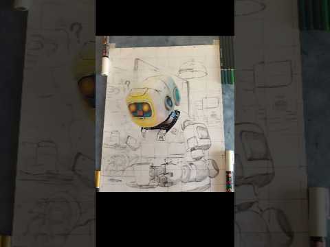 robot drawing part 2 #shorts #art #robot #robotdrawing