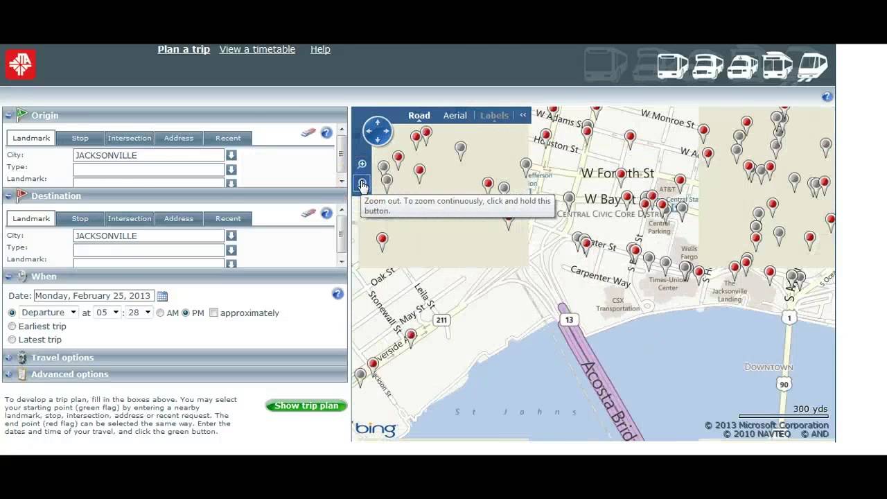 How to Ride JTA - Trip Planner tutorial
