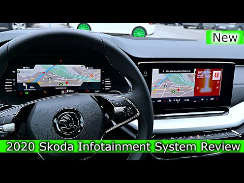 Skoda New INFOTAINMENT SYSTEMS Digital Cockpit Multimedia Navigation Review 2020