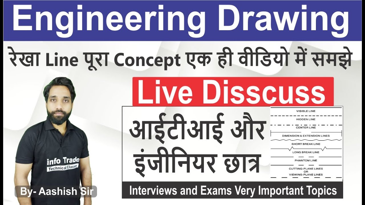Engineering Drawing रेखा Line Very Very Important Topic For Engineering Exam & interviews