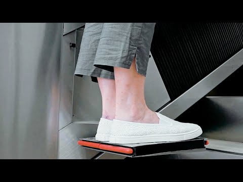 This Innovative step lift turns a staircase into an escalator And major construction required