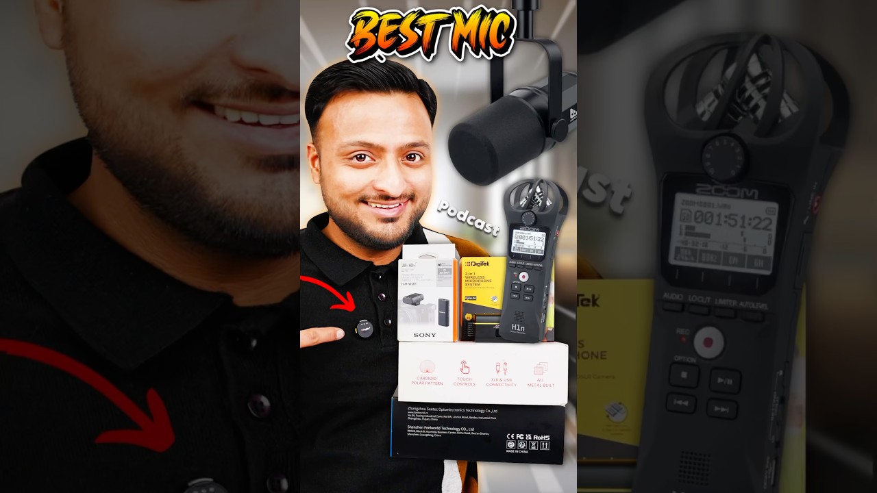 Best Mics For YoTube Videos : Vlogging, Podcast, Gaming & Livestream 🔥#vloggingmic  #wirelessmic