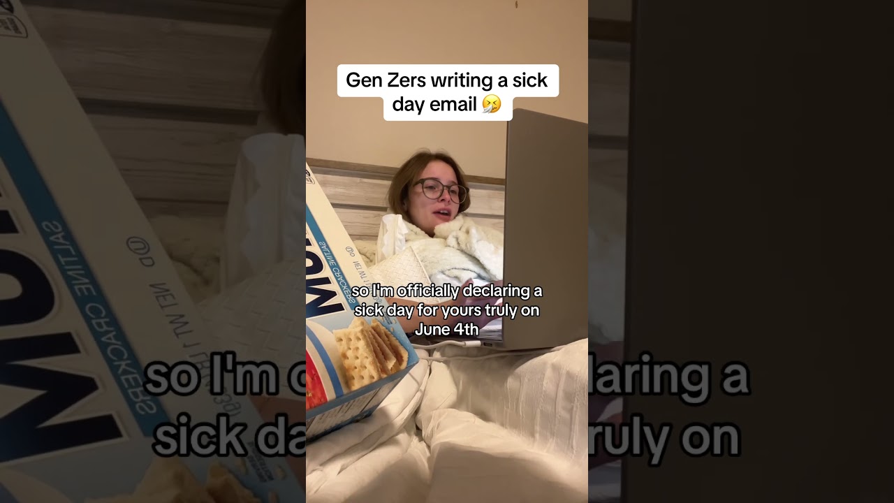 Subject line: Sorry, Not Sorry! 🤒 #writingprompts #funny #sickday #genz #genzatwork