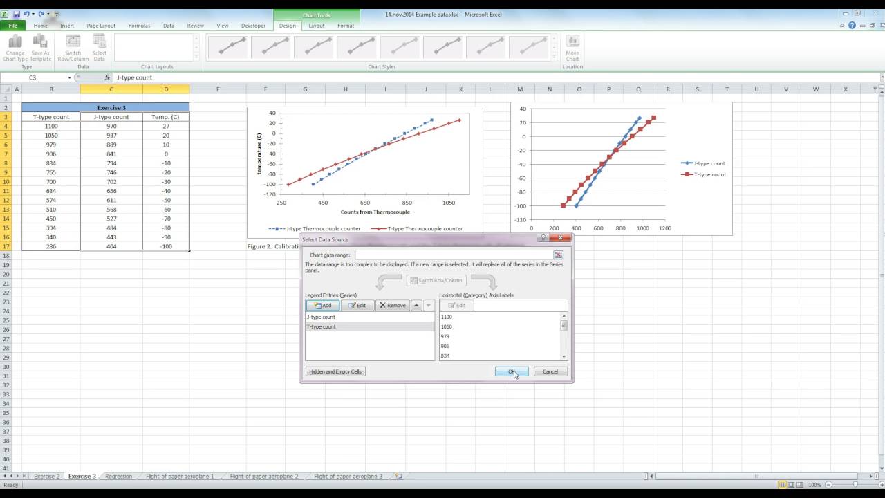 Scatterplot with 2 x-axis variables in Excel