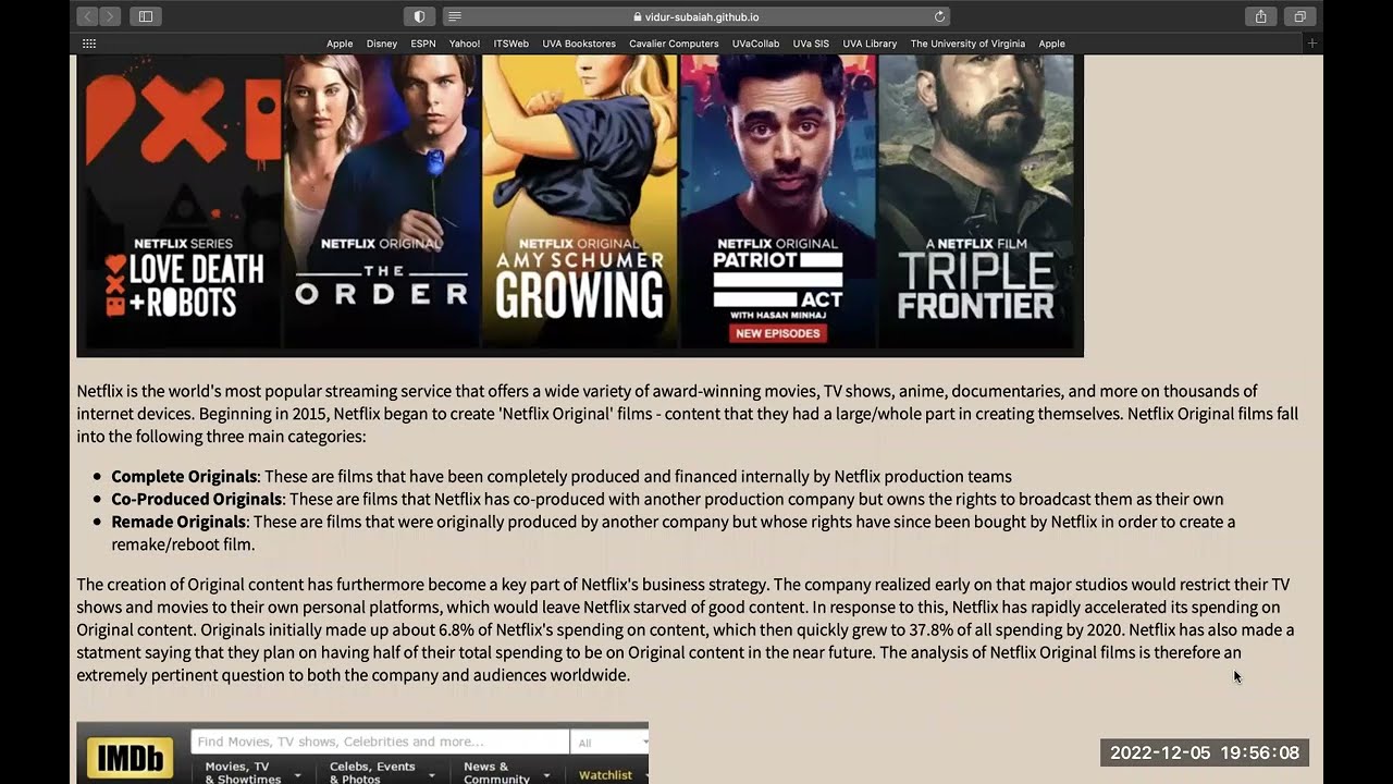 Data Visualization - Netflix Originals