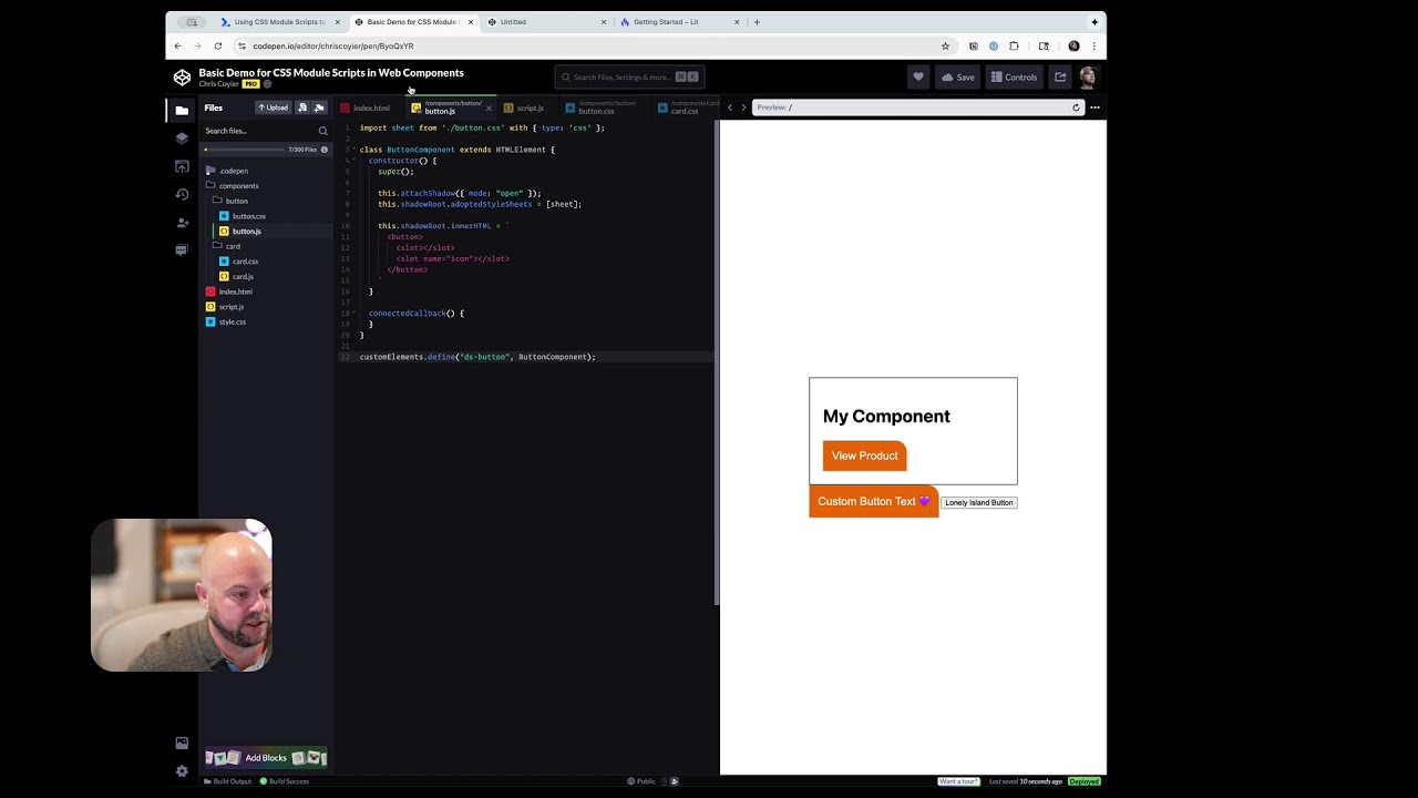 Circling Back to Basic CSS Modules Scripts Demo