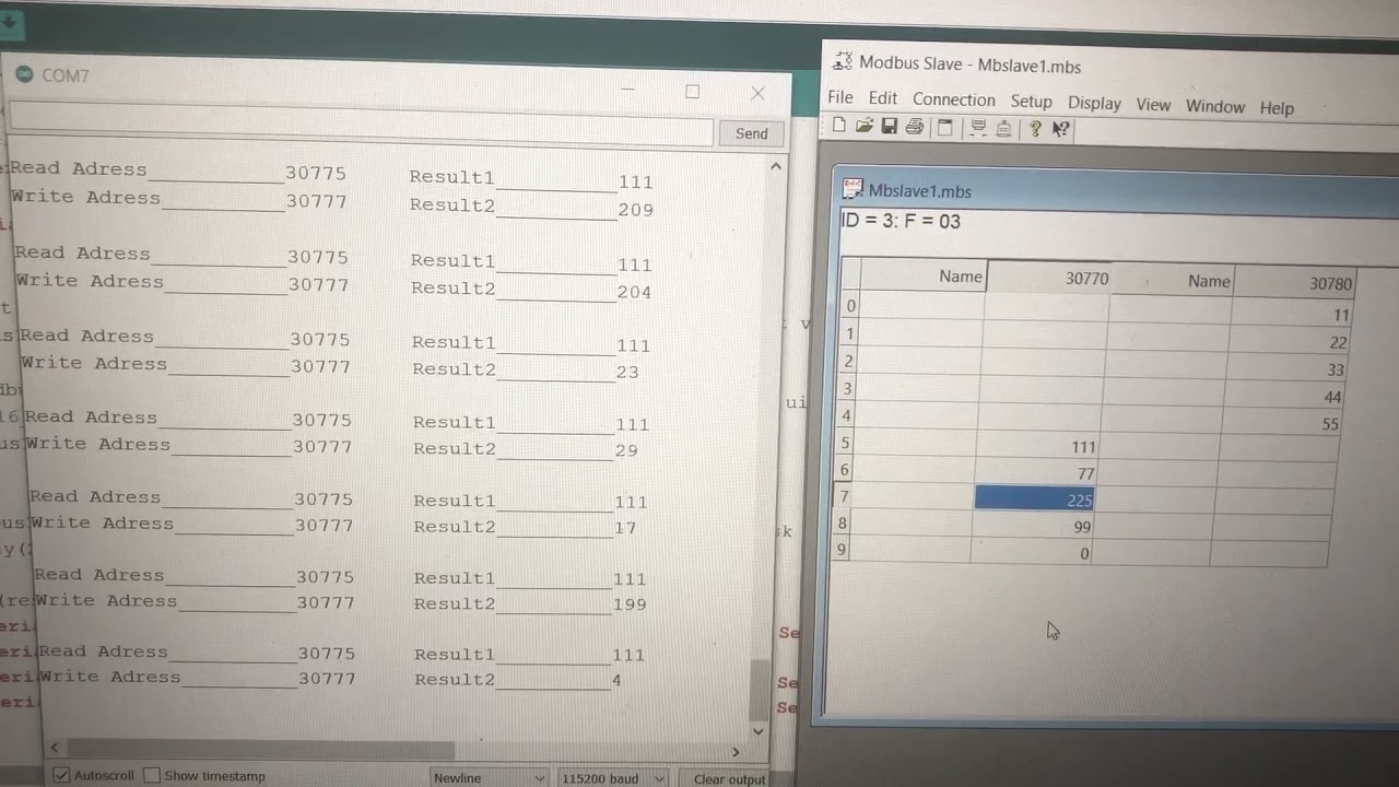 ESP32 Modbus TCP read/write