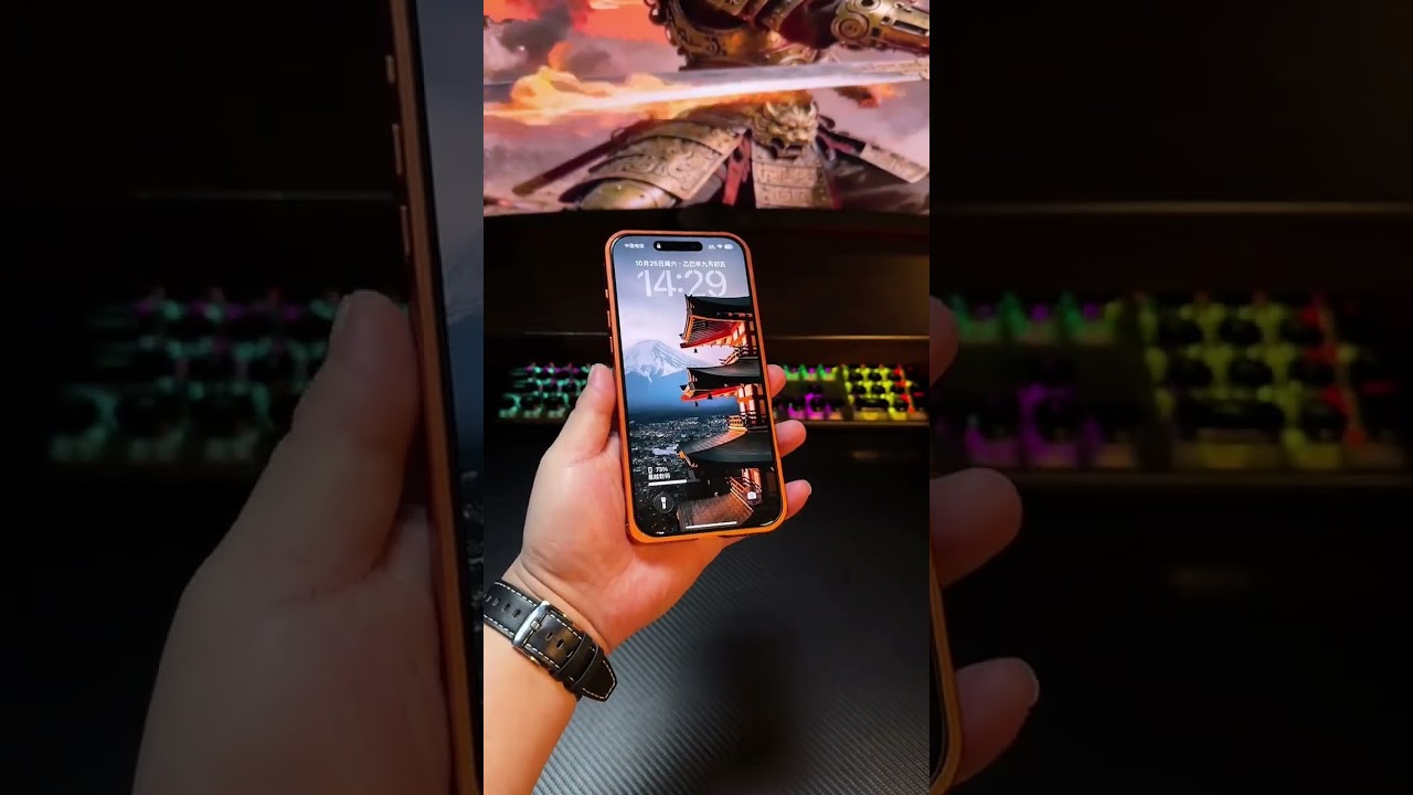 The iPhone 17 Pro Max's Xingyu Orange straight-edge metal frame phone case recreates the texture