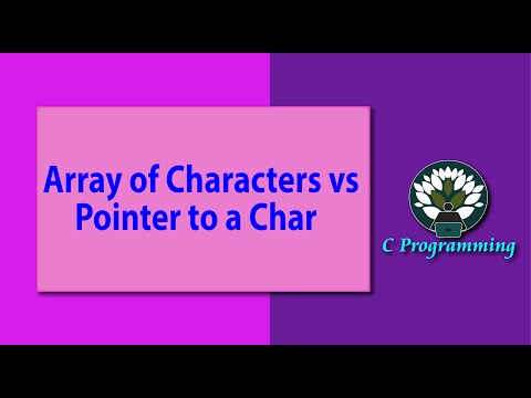 Array of Characters vs Pointer to a Char