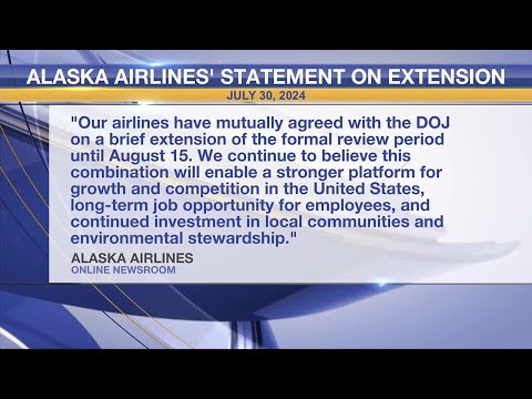 Department of Justice review period extended for Alaska, Hawaiian Airlines merger