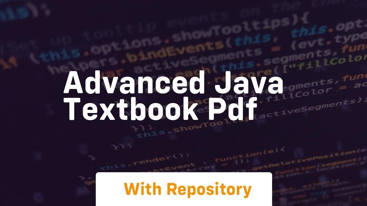 advanced java textbook pdf