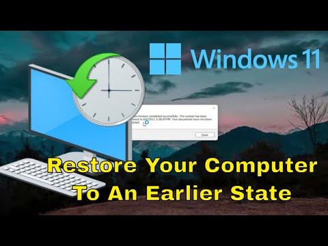 How To Restore Your Computer Back To An Earlier Time - Windows 11
