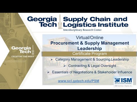 Procurement and Supply Management (PSM) Leadership Certificate Program