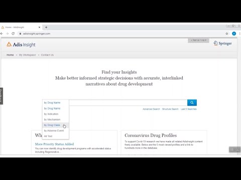 AdisInsight: How to use the Quick Search toolbar