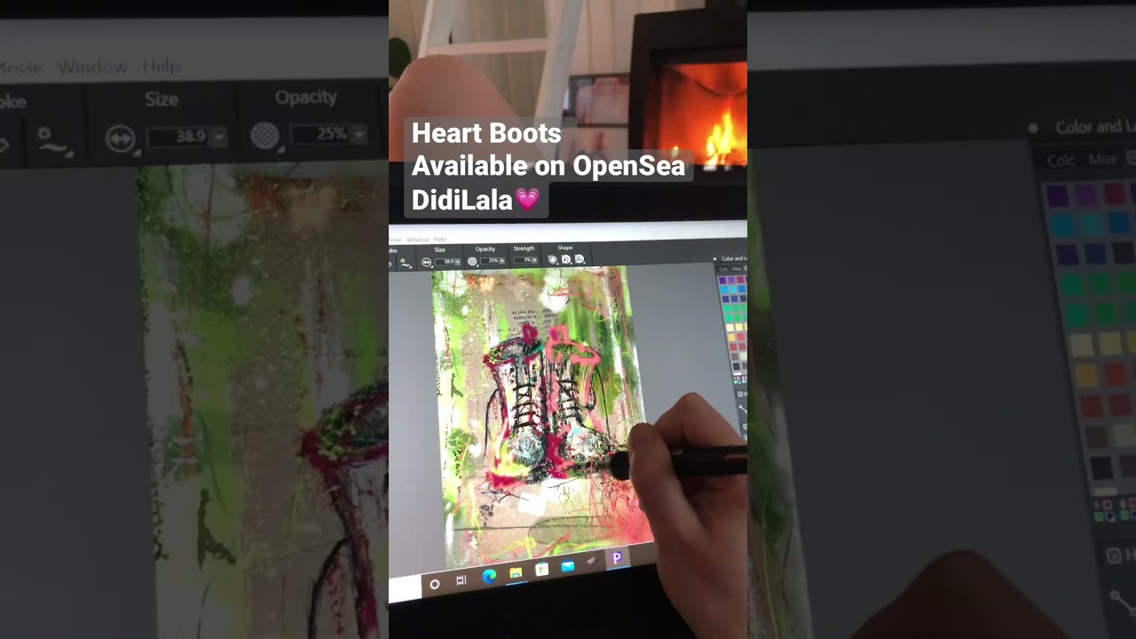 Heart Boots available on OpenSea - check DidiLala #nft #opensea #abstractart #abstraction #painting