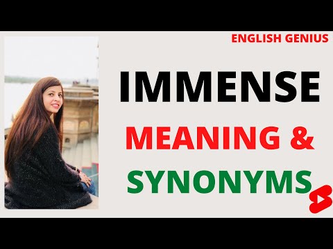 Learn Meaning & Synonyms of 'IMMENSE' #shorts @englishgenius1234