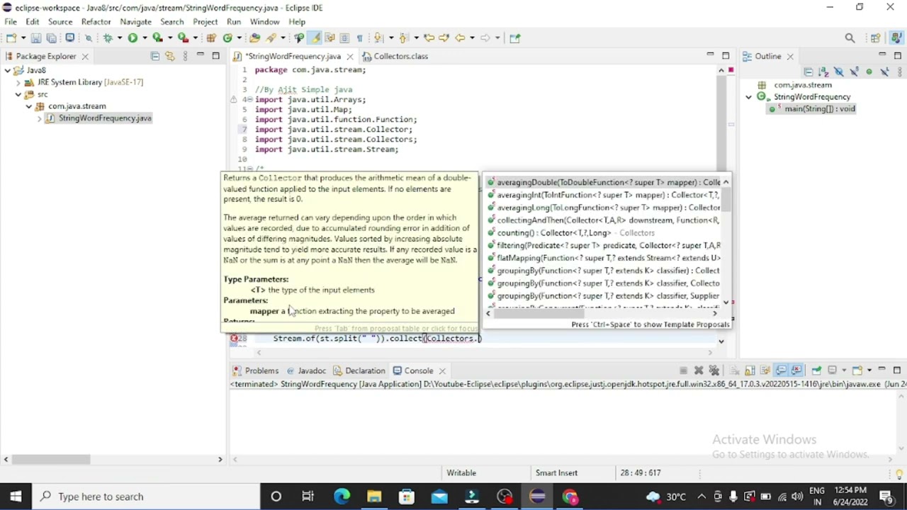 Word counts from a string using Java 8