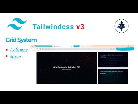 Tailwind CSS v3 Crash Course | #7 - How to Use CSS Grid System in Tailwindcss | #grid #cssgrid #css3