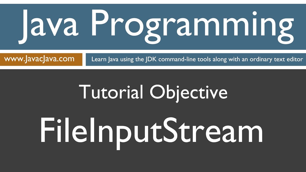 Learn Java Programming - FileInputStream Tutorial