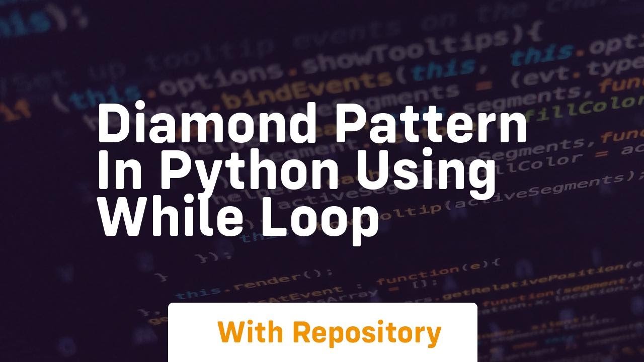 diamond pattern in python using while loop