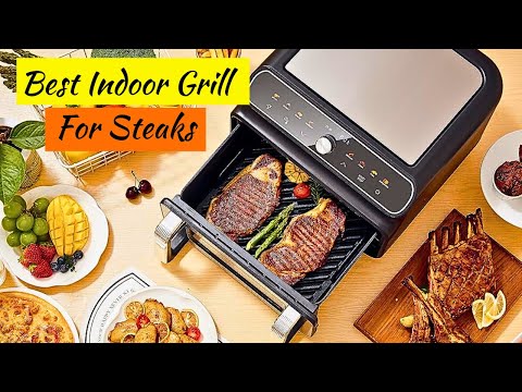 Elite Gourmet EAF2411G Digital Indoor Grill/Air Fryer Oven | Best Indoor Grill For Steaks