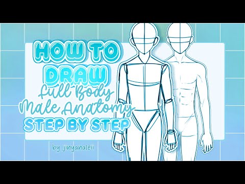 【 How To Draw Anime Male Full Body Anatomy Ibis Paint X on Phone 】