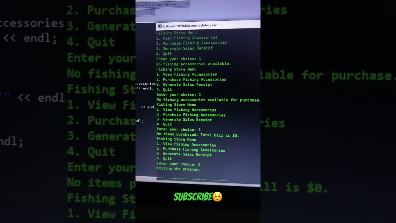 sales receipt IDE dev c++ #cppprogramming