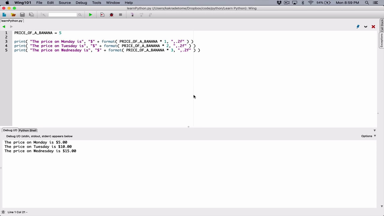 15.1. Named constants - Learn Python