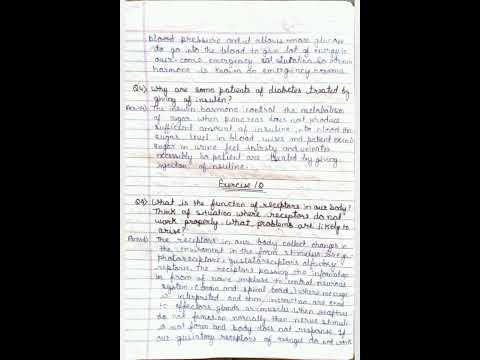 Class 10 Chapter 7 Control & Coordination PDF Notes #shorts #notes