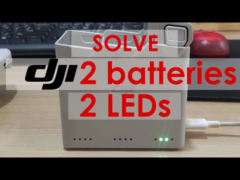 DJI Battery 2 lights in the middle not charging solution
