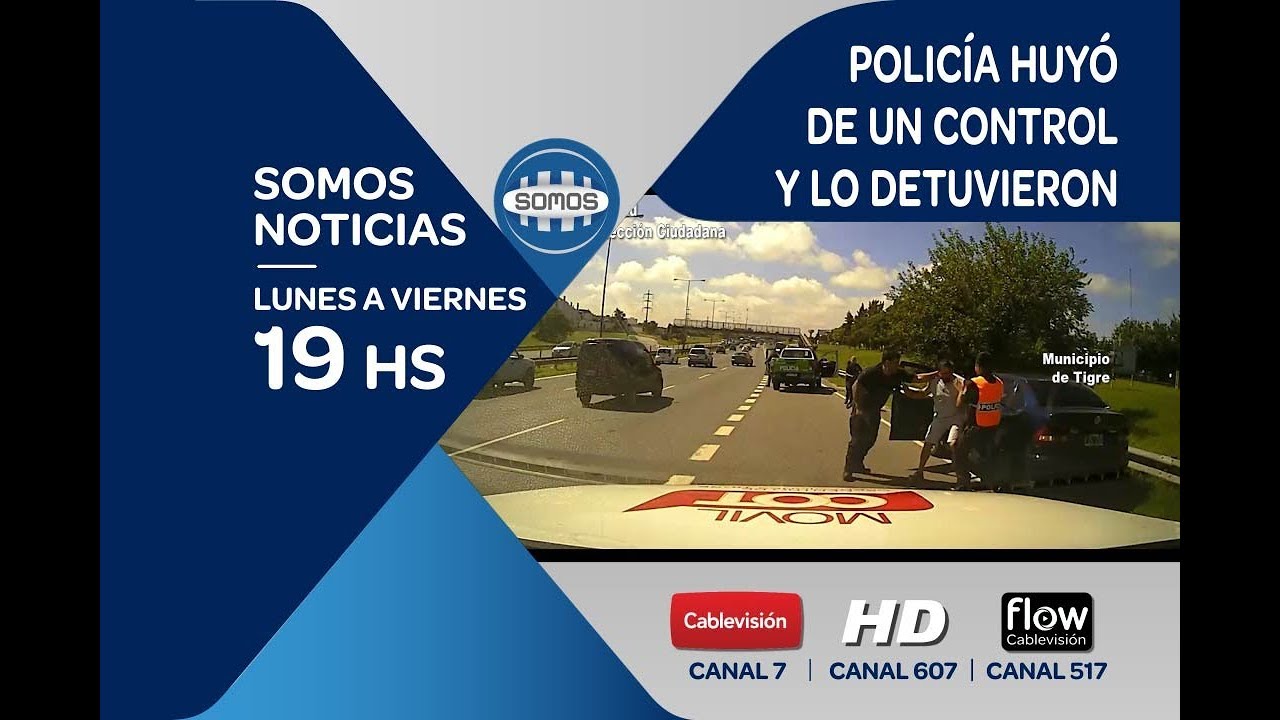 POLICÍA HUYÓ DE UN CONTROL Y LO DETUVIERON