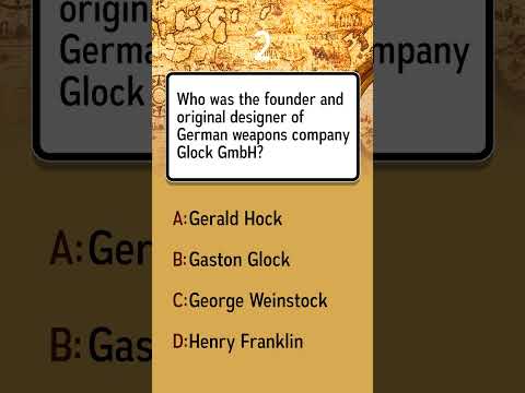 Who founded and designed Glock GmbH, a German weapons company?