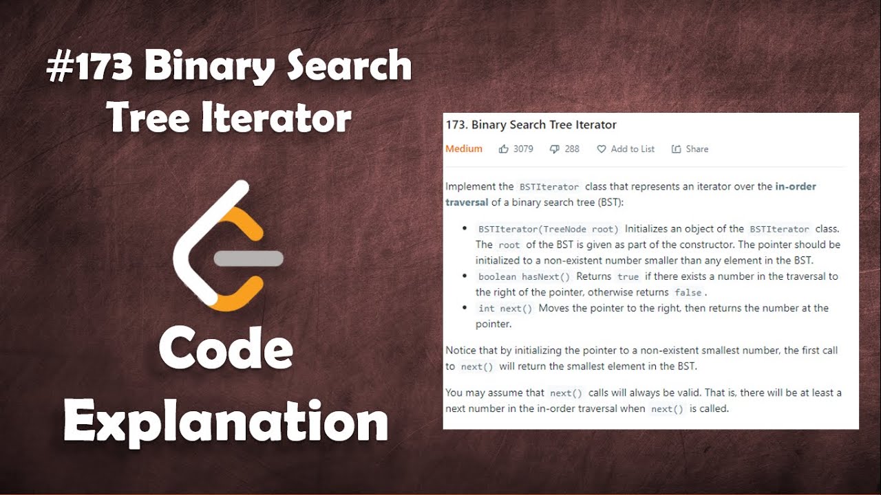 Binary Search Tree Iterator | Live Coding with Explanation | Leetcode - 173