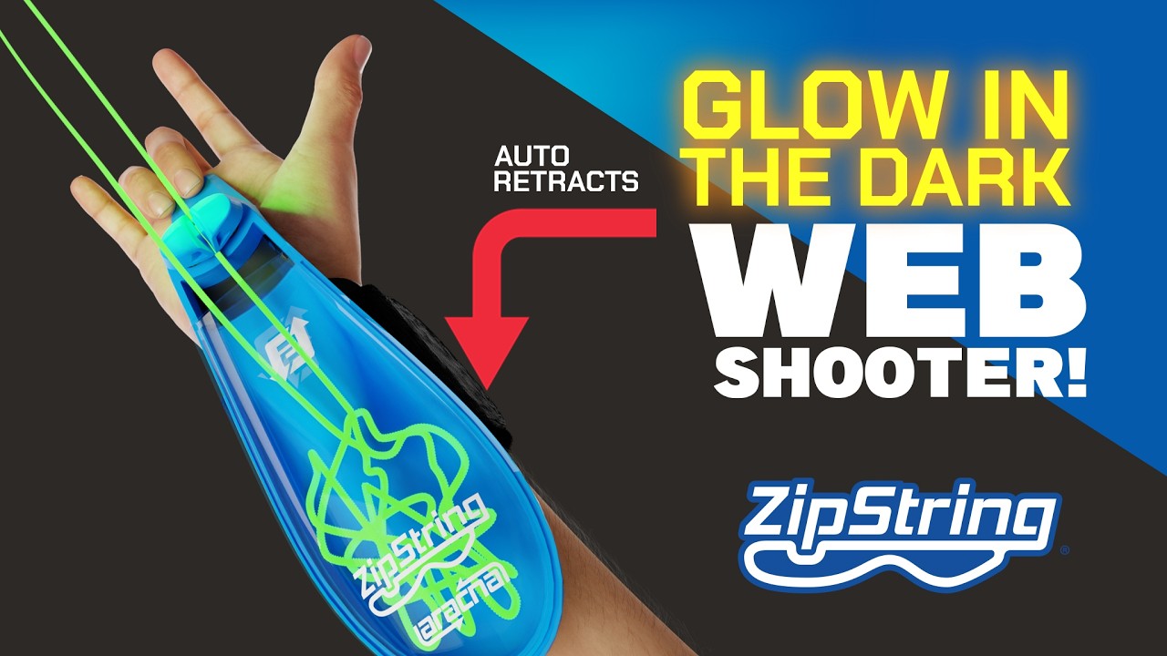 We invented the CRAZIEST webshooter that auto retracts and glows in the dark!