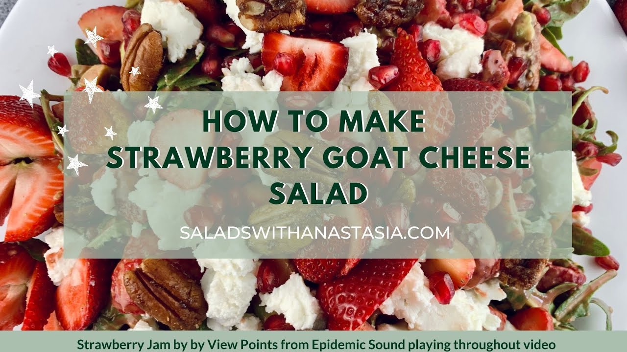 ENJOY A TASTY GOURMET SALAD WITH STRAWBERRIES, GOAT CHEESE, AND CANDIED PECANS!