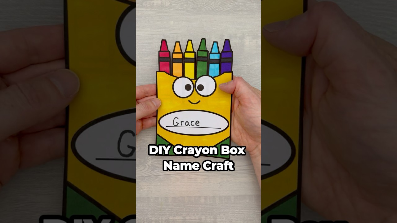 Back to School Crayon Box Name Craft