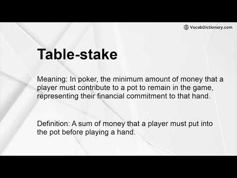 Table-stake Meaning