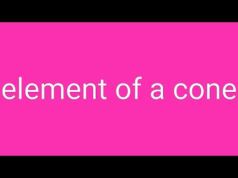 Element Of A Cone Definition & Meaning