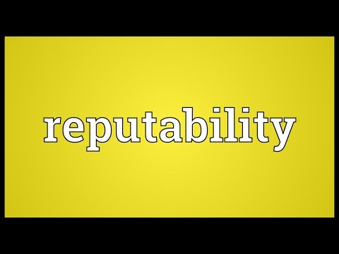 Reputability Meaning
