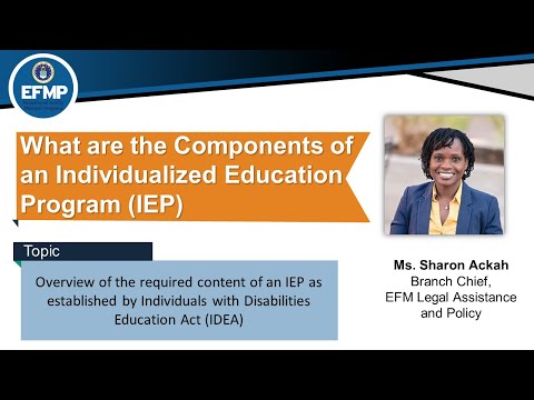 EFM Legal - What are the Components of an IEP