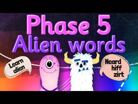 PRACTISE ALIEN WORDS 👽 ALIEN WORD SENTENCES PHASE 5 💛 Miss Ellis