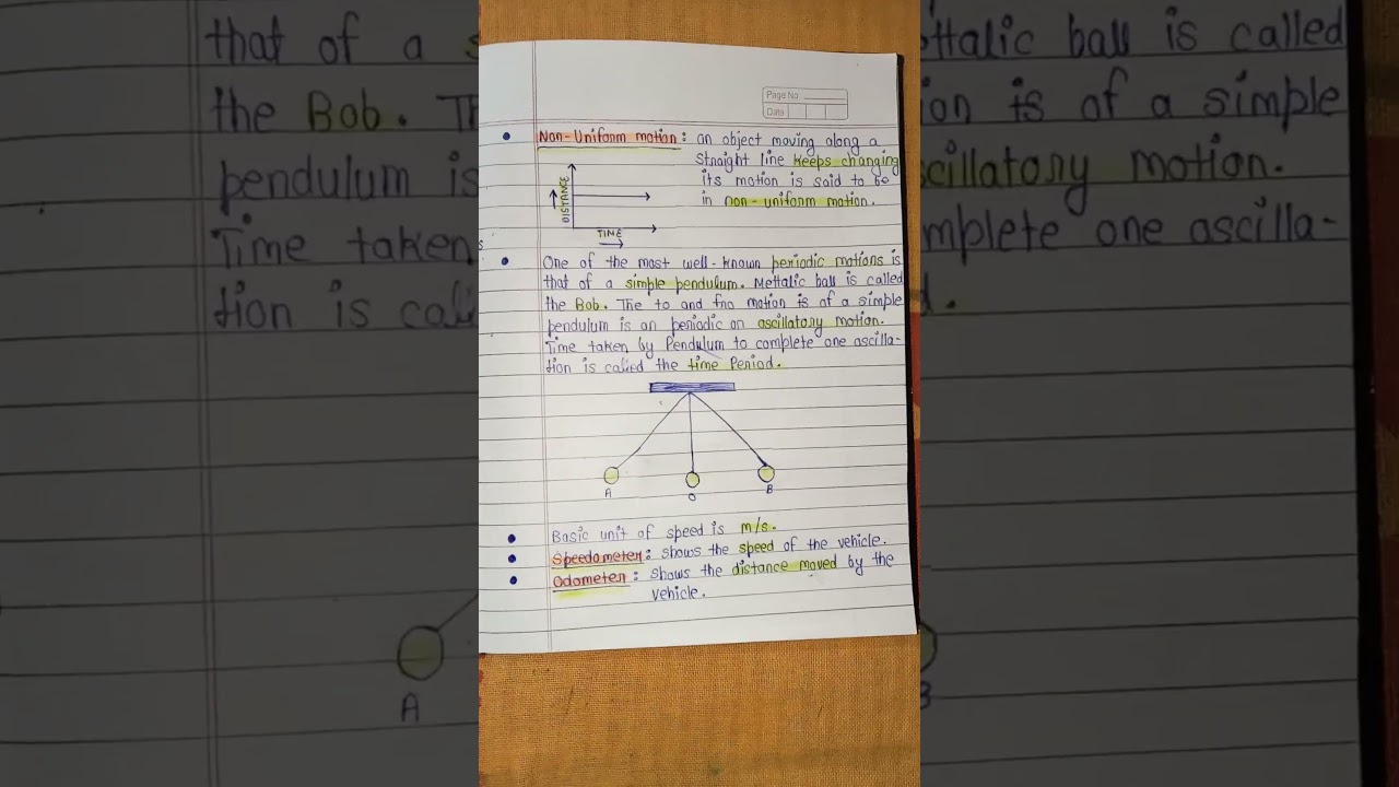 Class 7 || Science Chapter 13 || Motion And Time|| Notes || #study_k_videos