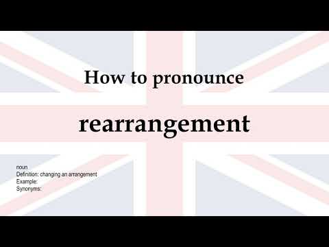 How to pronounce 'rearrangement' + meaning