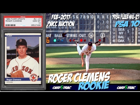 1984 Roger Clemens Rookie Card Fleer Update U27 for sale; graded PSA 10 @ PWCC Auctions