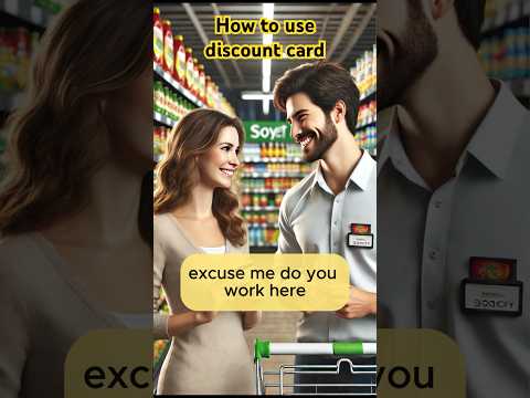 How to Use Loyalty Cards at the Grocery Store | Simple English Dialogue #shorts #speakenglish