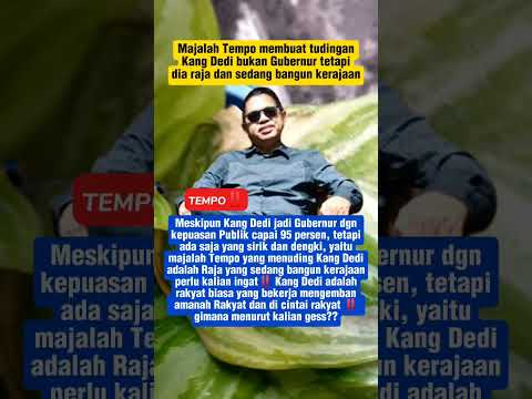 Majalah tempo menuding Kang Dedi adalah Raja #shorts