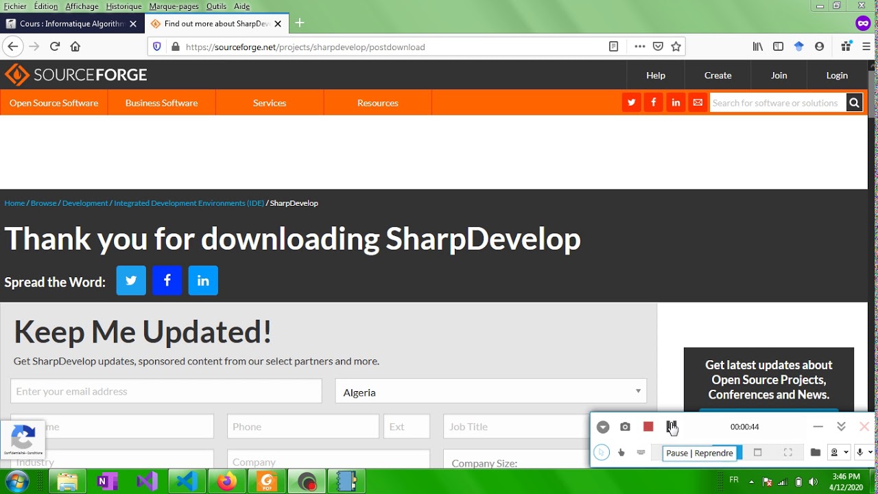 SharpDevelop Téléchargement et Installation